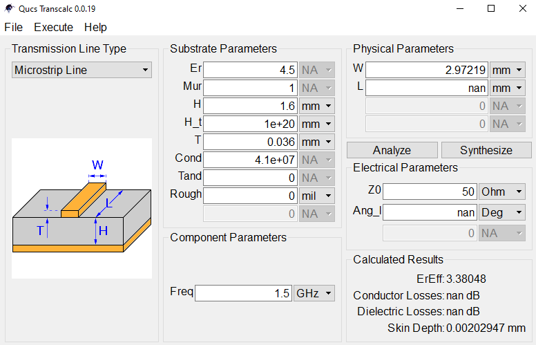 "Hello World" - 50 Ohm Microstrip Line | Connor Winters
