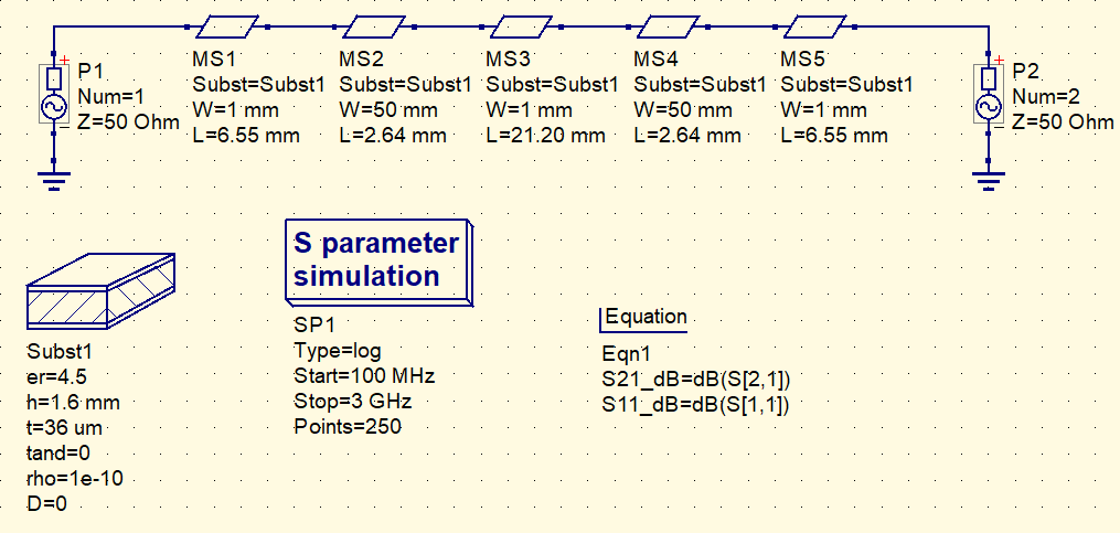 Stepped Impedance Low-pass Filter | Connor Winters