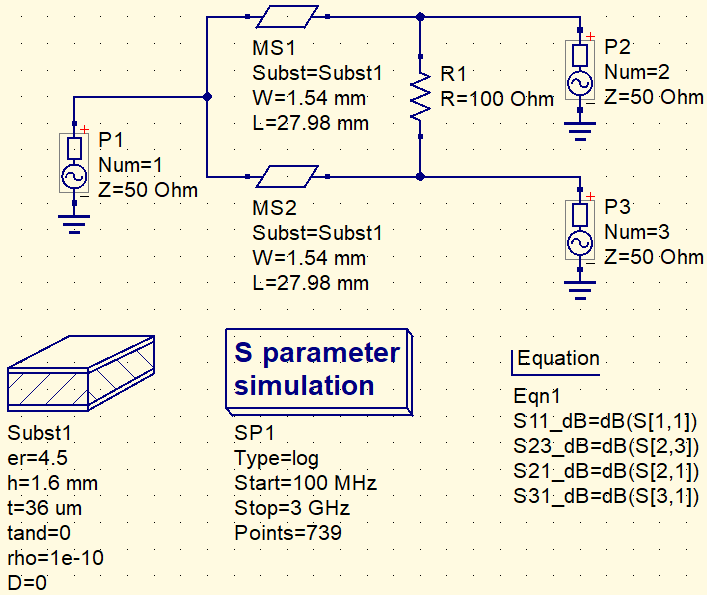 Wilkinson Power Divider | Connor Winters
